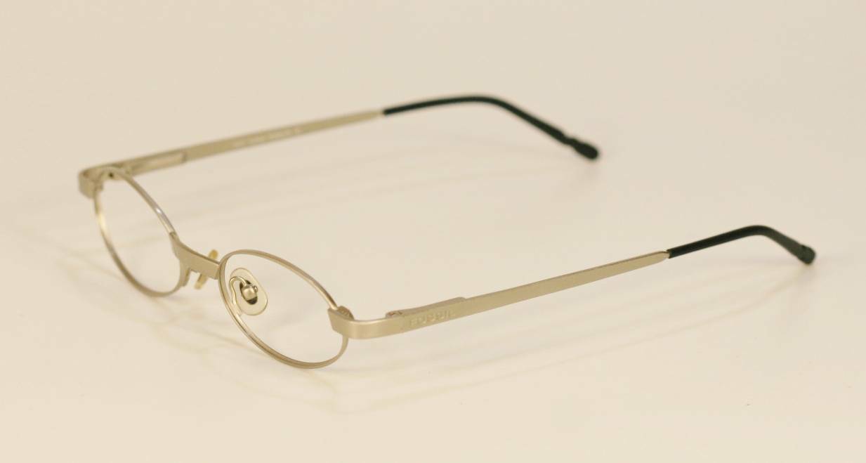 Fossil BROOKLYN Matte Silver Metal Eyeglass Frames Designer Style Rx ...