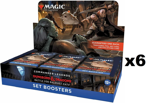SEALED CASE! 6x Set Booster Box Commander Legends Battle Baldur's Gate ...