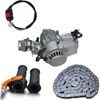 2 Stroke 50cc 49cc Engine Motor for Mini ATV Pocket Dirt Bike Scooter ...