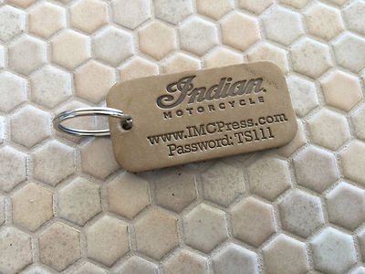 INDIAN MOTORCYCLE OFFICIAL LEATHER KEY RING FOB NEW | eBay