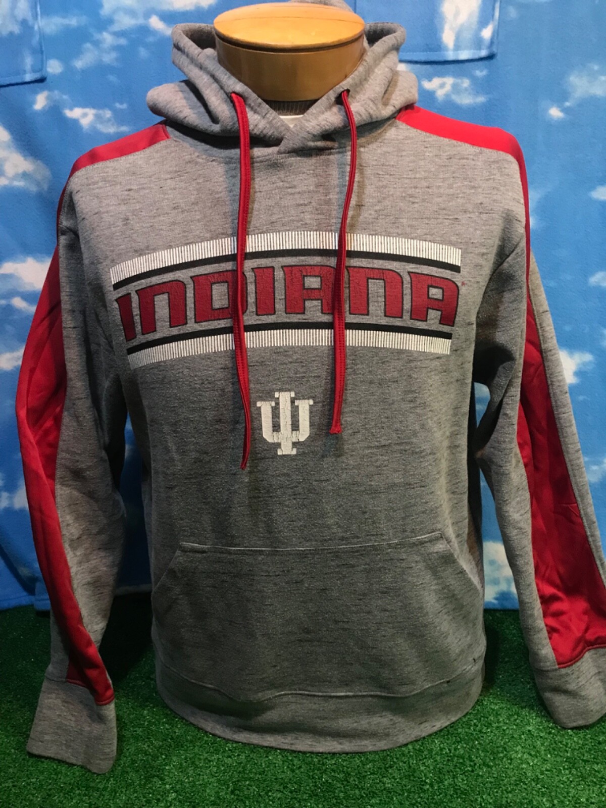 Indiana Hoosiers Hoodie Hooded Sweatshirt Gray pel athletic PA Medium 20 s15 | eBay