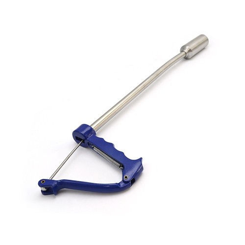 Balling Applicator Curved or Bolus Gun ,Blue Color Coated Grip Handle ...