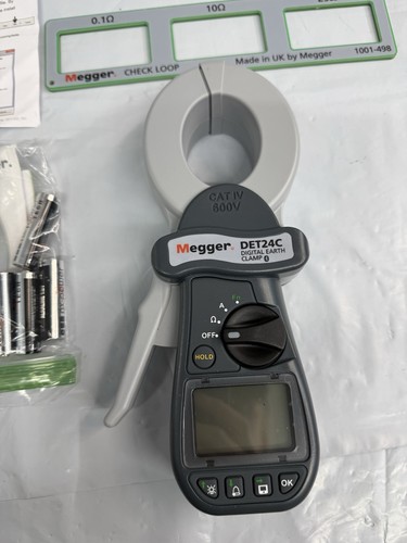 MEGGER EARTH TESTER DET24C DIGITAL CLAMP RESISTANCE METER 1390HZ NEW | eBay