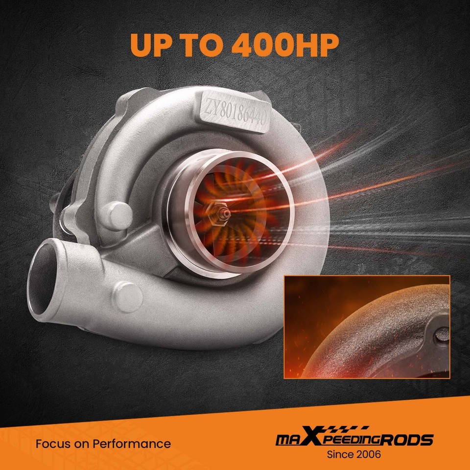 T04E T3/T4 .63 A/R 74.2 TRIM TURBO/TURBOCHARGER COMPRESSOR 400HP BOOST ...