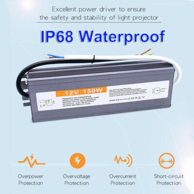 Waterproof IP68 Power Adapter Supply AC 110V to DC 12V 24V LED Light ...