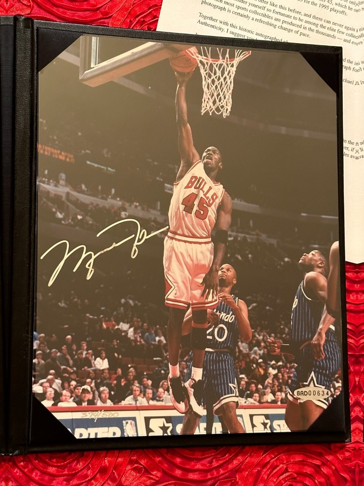 Upper Deck Authentic Michael Jordan Autograph Photo 8 x 10 First Game ...