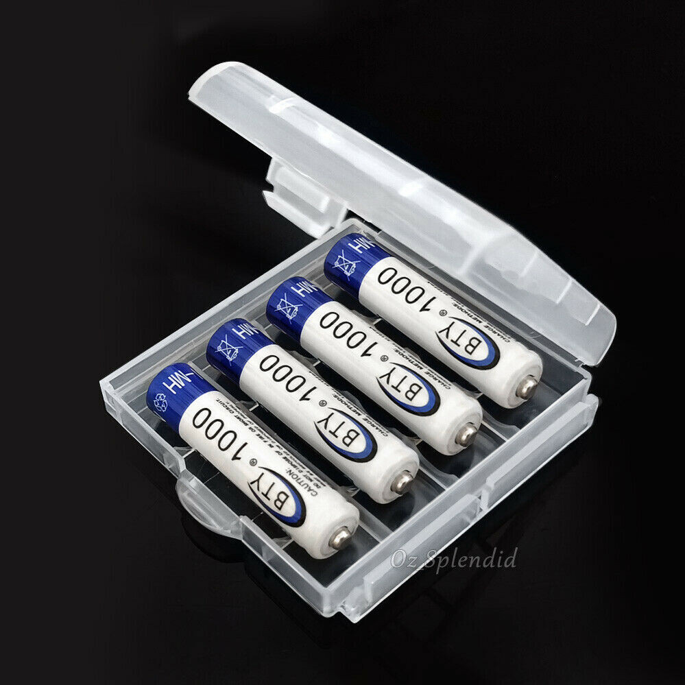 4/8Pcs Plastic Storage AA AAA Battery Box Batteries Holder Case Cover ...