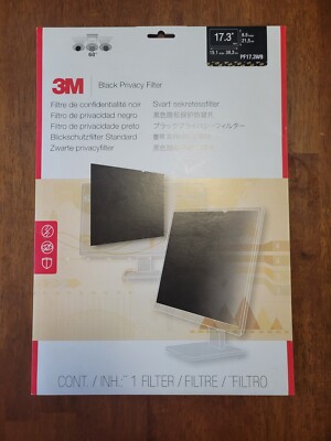3M PF17.3W Widescreen Privacy Computer Filter - Black | eBay