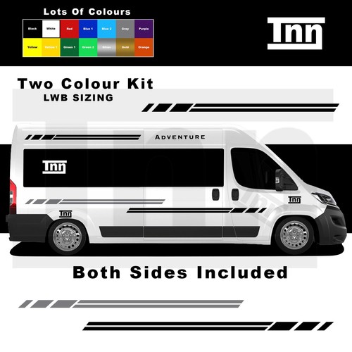 Stickers for L3 LWB FIAT DUCATO MOTORHOME CAMPER VAN STRIPES GRAPHICS ...