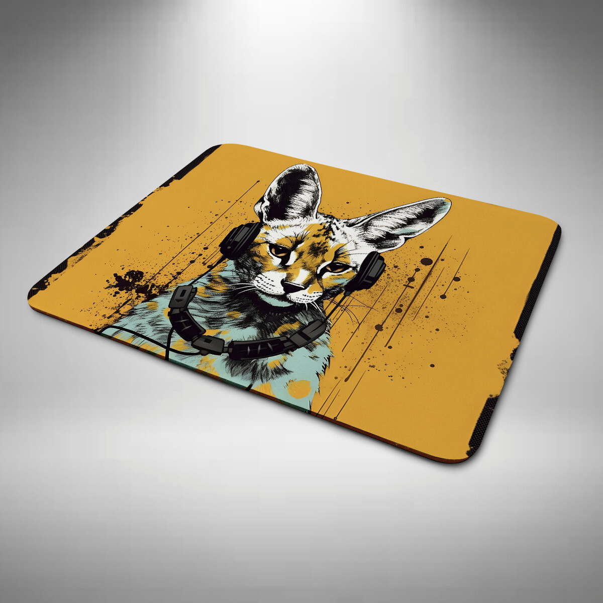 Serval Cat Mouse Mat / Pad Funny Birthday Day Office Xmas Gift DJ ...