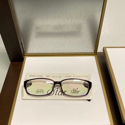 Star Eyeglasses Frame ST6163 C3 54-16-135 Plum/Crystal Full Rim | eBay