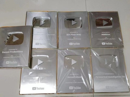 Custom YT PLAY BUTTON Awards GOLD PLAY BUTTON SILVER PLAY BUTTON Home ...