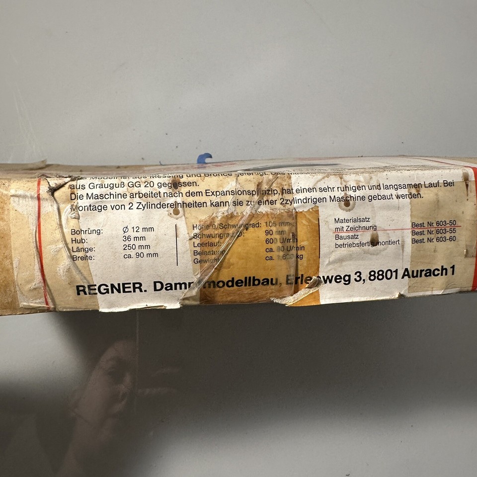 Vintage Regner Nr. 12 Steam Engine Model Kit | eBay