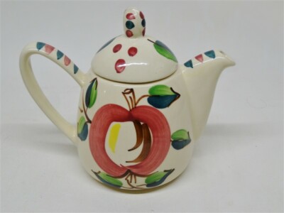 Purinton Pottery Slipware APPLE Pattern 6 1/2" Teapot | eBay