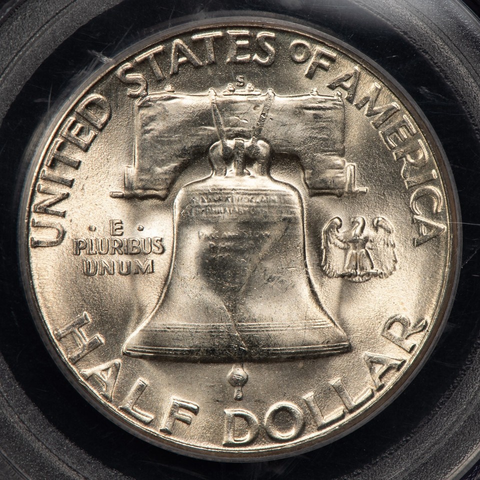 1953-S 50c Franklin Half Dollar - Strong Strike - PCGS MS 66 - B4035 | eBay