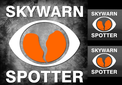 SkyWarn Spotter 3 Pack Vinyl Decals Storm Chaser SkyWarn emergency 5 ...