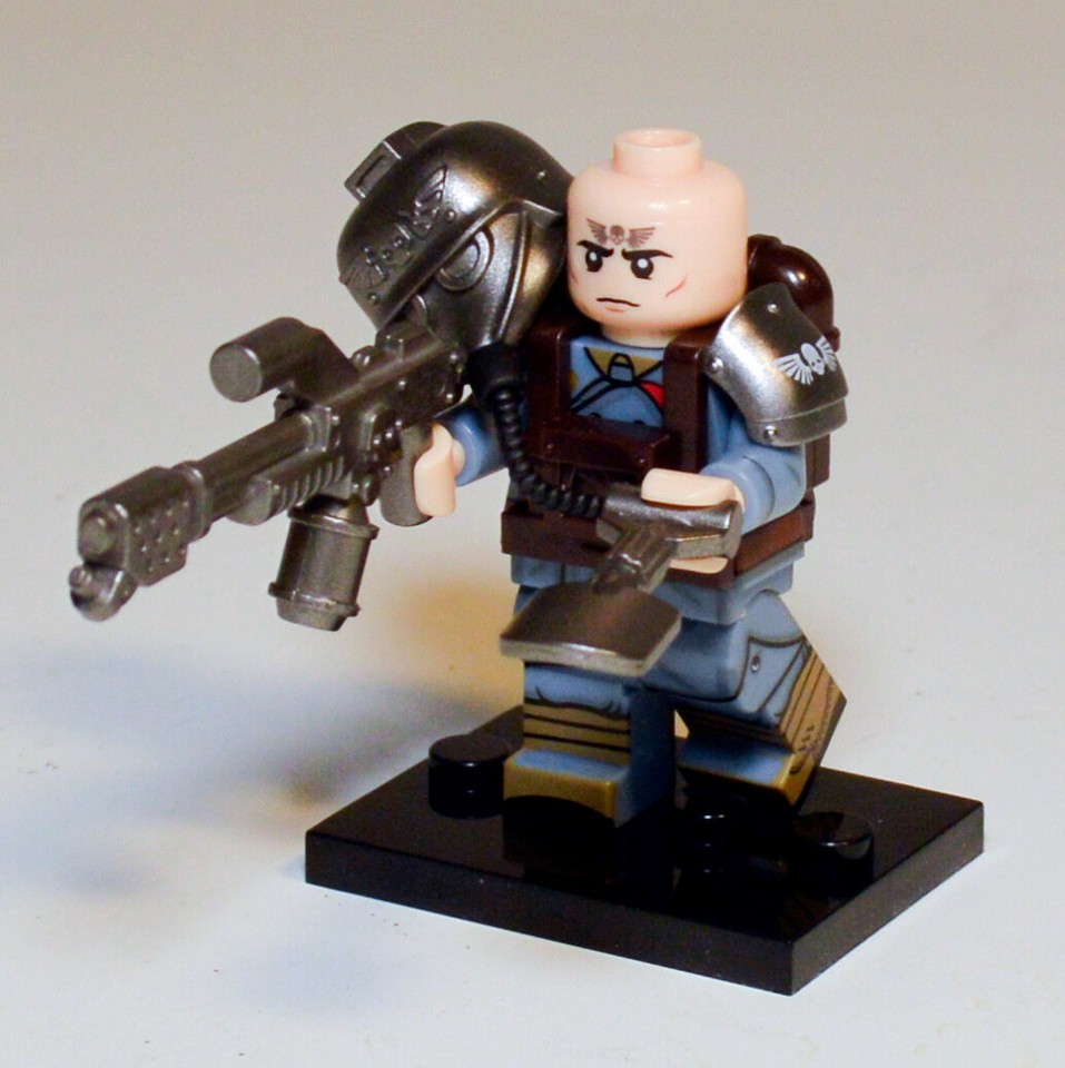 Custom LEGO Warhammer 40k Imperial Guard Death Korps Brick Mini Figures ...