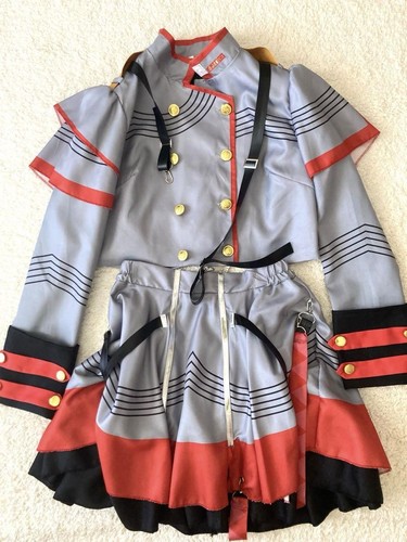 KASANE TETO Cosplay Costume Set S Size Socks Hair Accessory Vocaloid ...