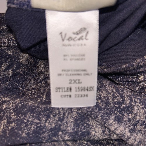 Vocal USA Women’s 2x Tie-Dyed Look Short Sleeve Bedazzled Flattering ...