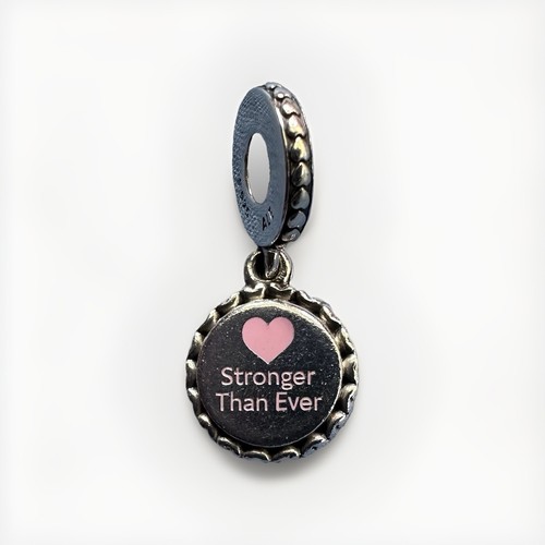 Authentic PANDORA Pink Stronger Than Ever United Together Dangle Charm ...