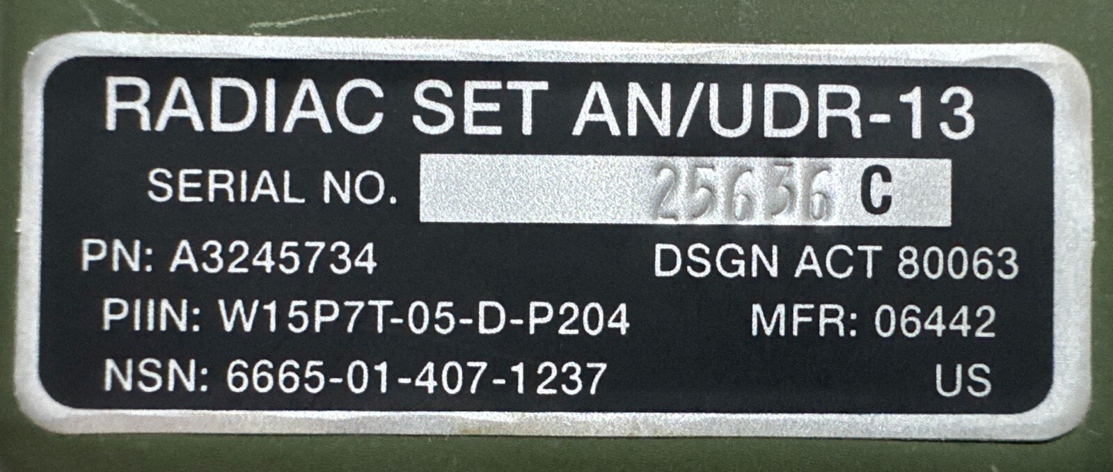 US Military Radiac Set AN/UDR-13 With Carrying Pouch PN A3245734 Free ...