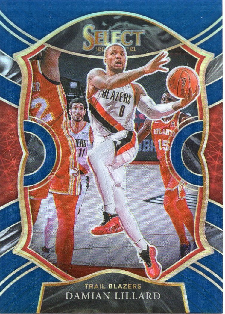 2020-21 Select Prizms Blue #24 Damian Lillard | eBay