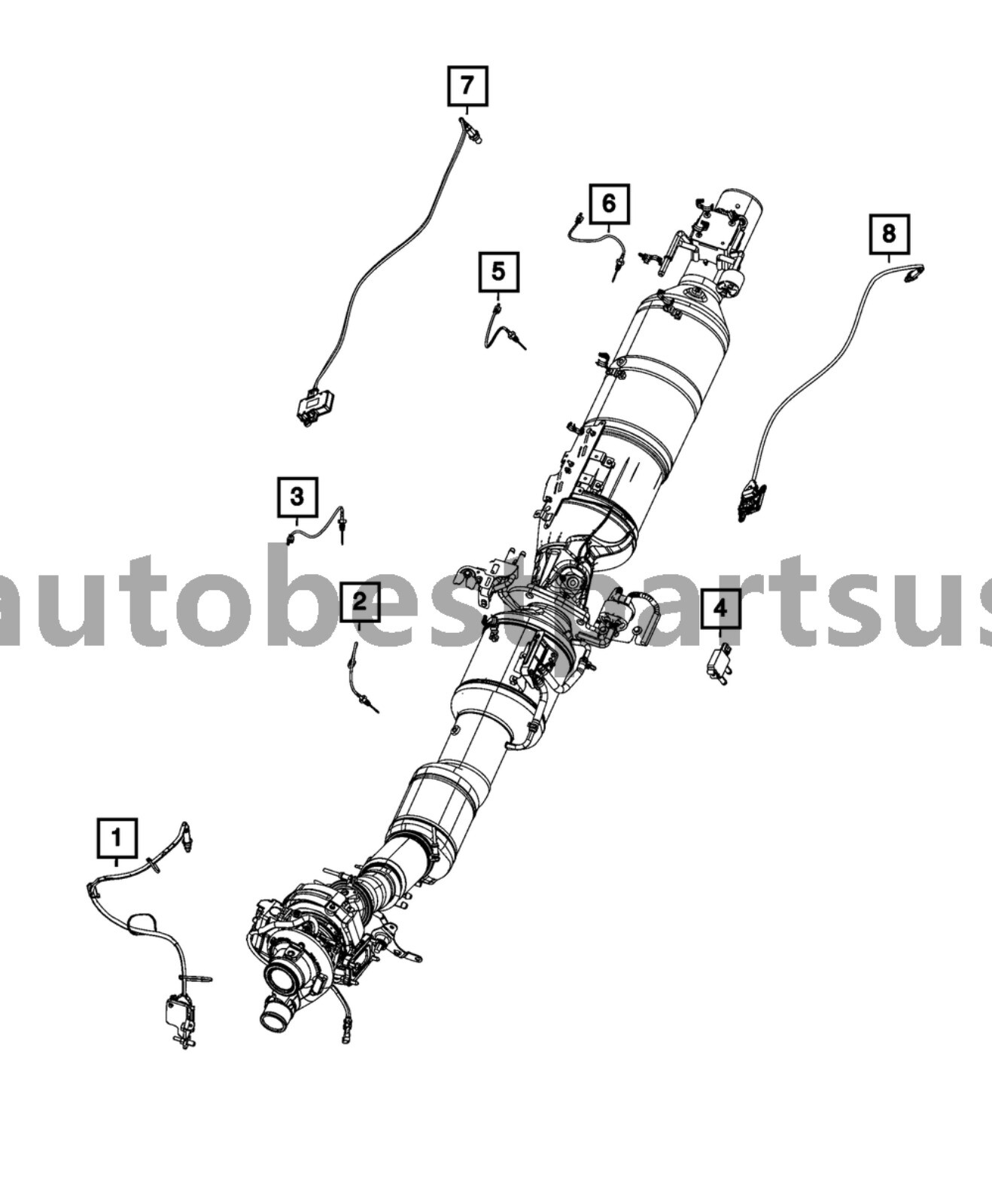 Genuine Mopar Particulate Matter Sensor 68354201AB For 2019-2024 Ram ...