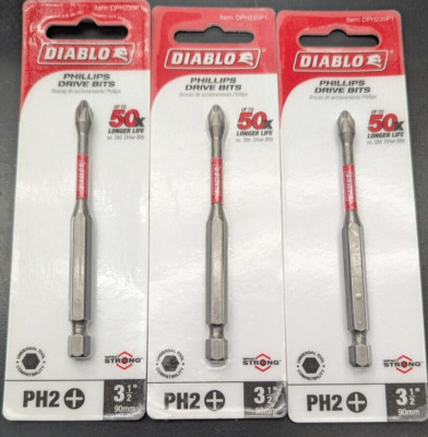 3 Diablo Phillips #2 X 3-1/2" Long Screwdriver Bits- Free Shipping | eBay