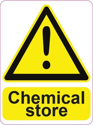 DANGER Chemical Store health and safety signs stickers 150x200mm | eBay