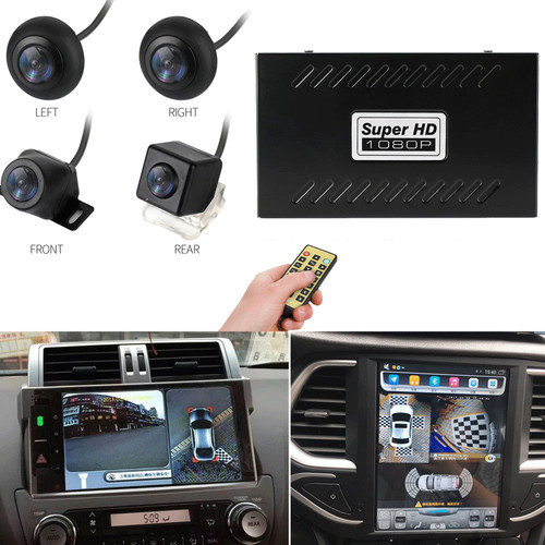 360 Degree Bird View Panorama System Car DVR Parking Assistant Kit w/ 4 ...