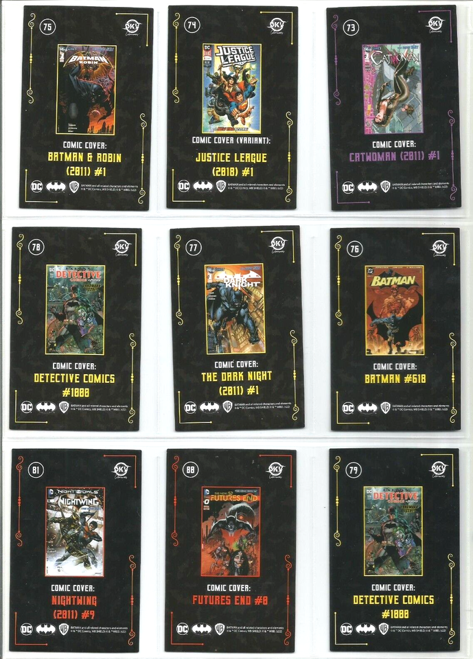 DC Comics BATMAN Basic Cards Full Set 97/97 + Checklist PERU 2022 ...