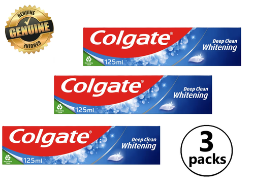 3x Colgate Deep Clean Whitening Toothpaste with Baking Soda Natural ...