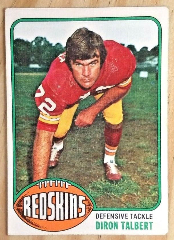 1976 TOPPS DIRON TALBERT CARD#272 WASHINGTON REDSKINS LOS ANGELES RAMS ...
