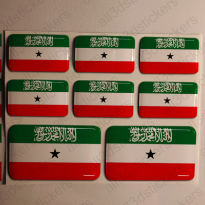 Sticker Somaliland Resin Domed Stickers Somaliland Flag 3D Vinyl ...