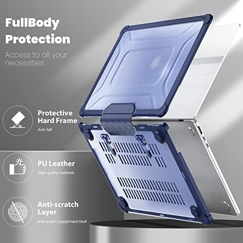 Case for MacBook Air 15 inch 2025 2024 2023, Case Fit Model Navy Blue ...