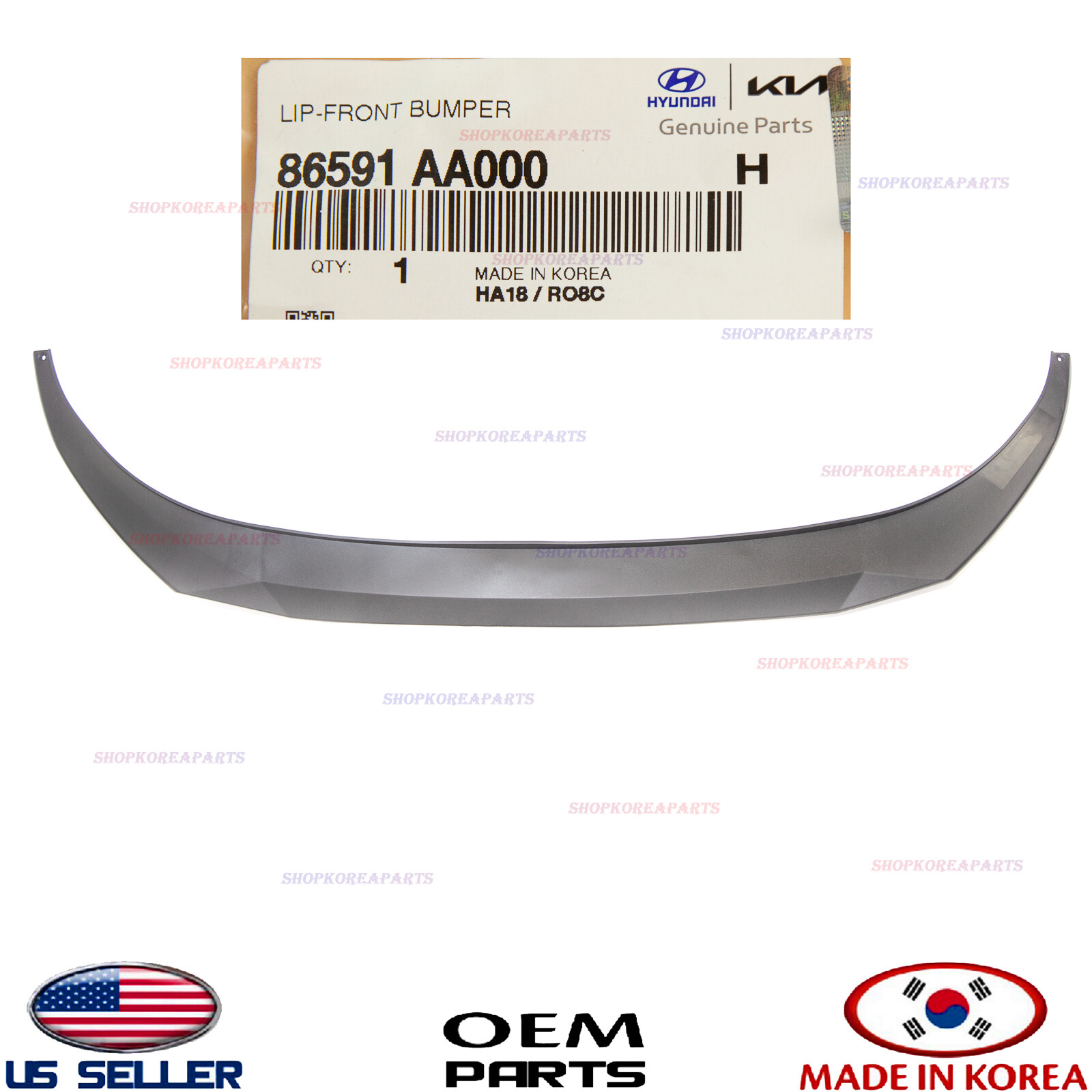 Genuine Front Bumper Lower Deflector Chin Lip ⭐OEM⭐ ELANTRA Sedan 2021 ...