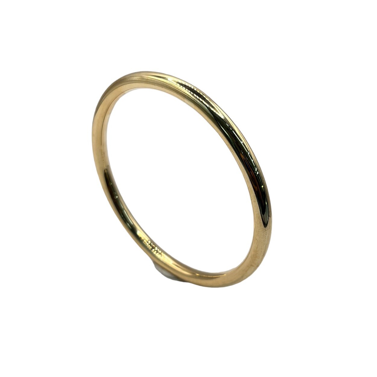 9ct 9k Yellow Gold Round Golf Tube Bangle 59.5mm x 5mm 16.09 Grams ...
