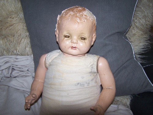 Antique Creepy Haunted Baby Doll 26 Inches Oddity Vintage Composite ...