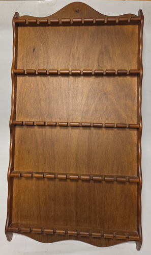 Vintage Wood Wall Spoon Display 50 Slots, Wall Mount Spoon Display ...