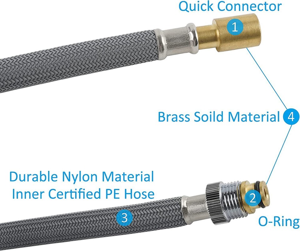 Replacement For Kitchen Faucet 54" Hose For Pull Out Spray Wand RP50390 ...