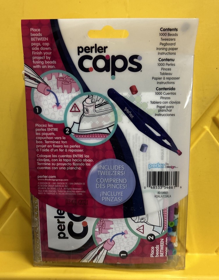 Perler Cap 1000 Solid top Fuse Bead Starter Kit-KOALA 1 pack of 1 kit ...