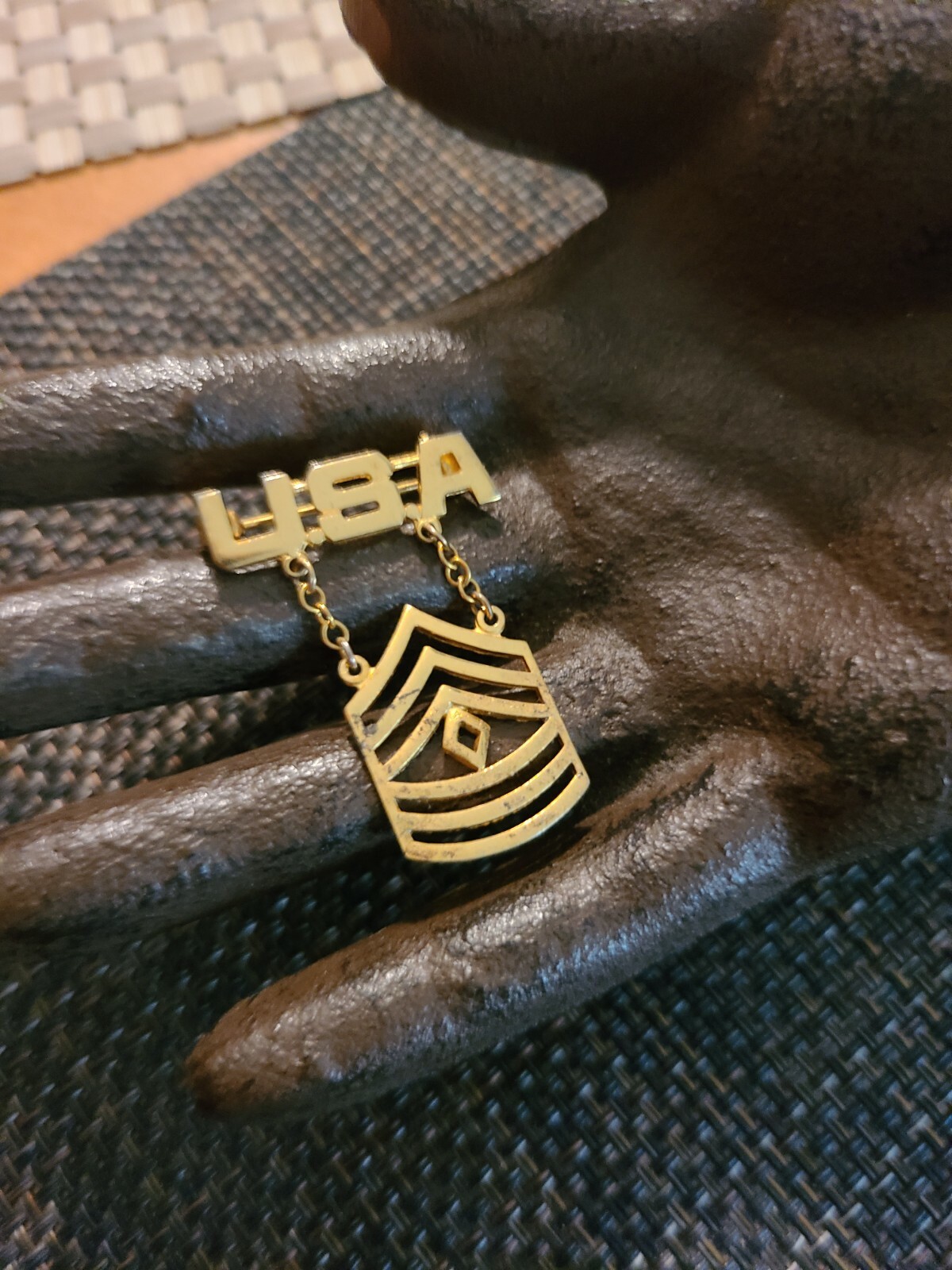 VINTAGE WW2 STERLING SILVER 1ST SGT RANK USA SWEETHEA… - Gem