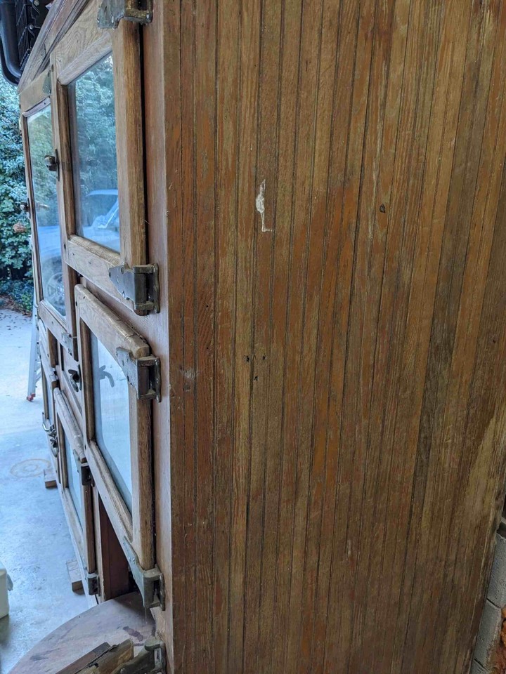 Circa 1900 McCray or Hill Large Commercial Oak Ice Box from Piggly ...