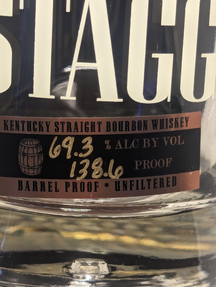 STAGG JR. Barrel Select Bourbon Empty 750ml Bottle & Cork, 138.6 Proof ...
