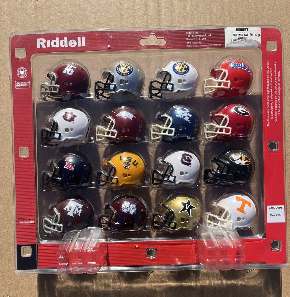 NOS Riddell SEC Pocket Pro Mini Helmet Set NCAA College Football NEW ...