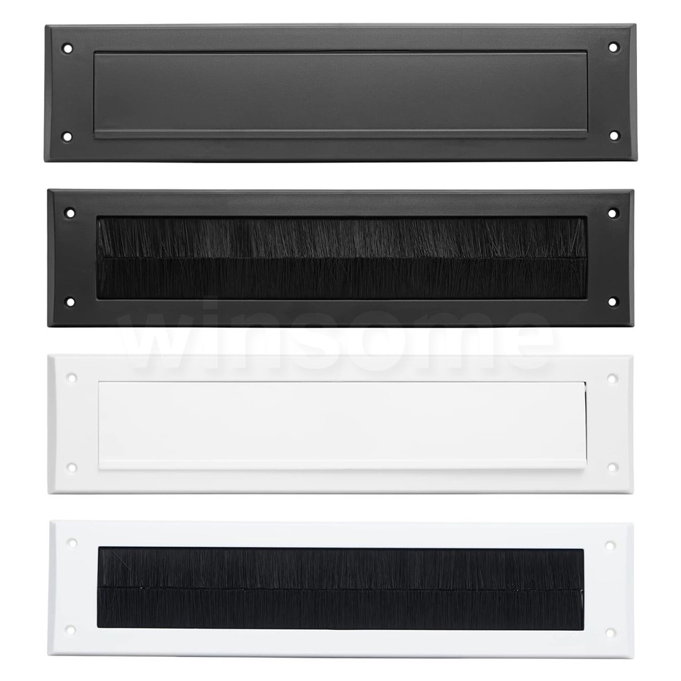 Plastic Letter Box Plate Seal Flap Cover PVC Door Internal Draught ...