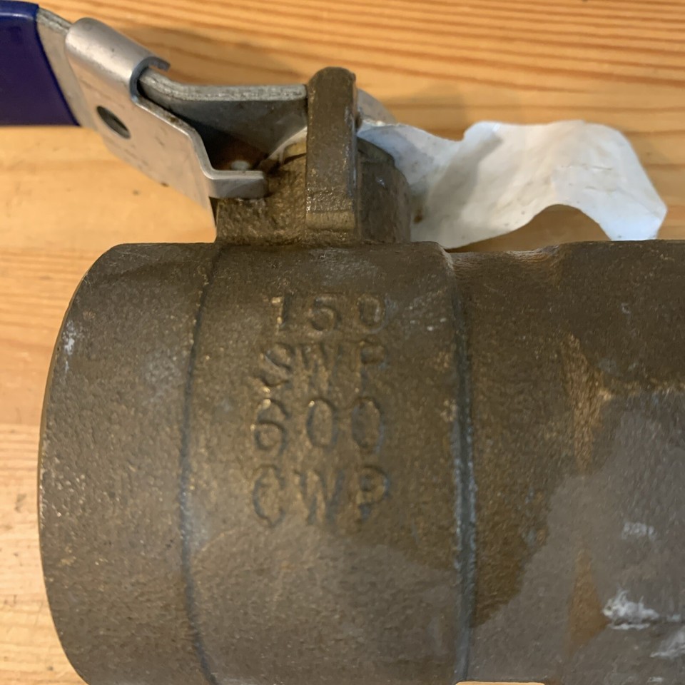 Nibco 2" Ball Valve Lever Handle Brass 600 Psi Threaded Free Shipping ...