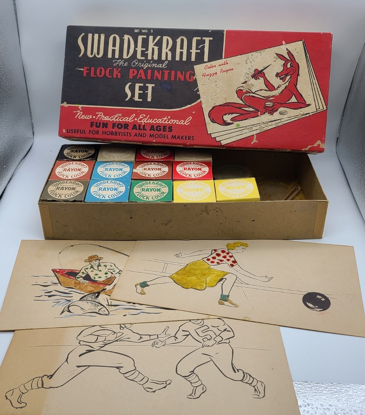 Vintage Swadekraft Flock Painting Set, Art Set | eBay