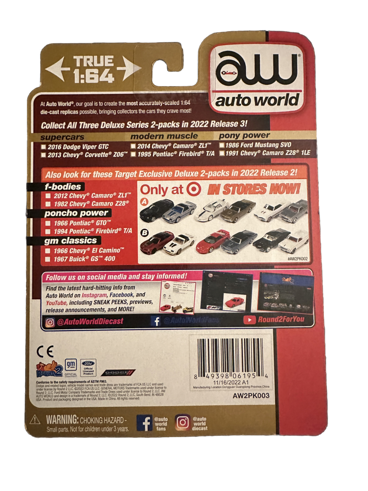 Auto World Ultra Target Exclusive 2Pack Camaro/Firebird Gray/black | eBay