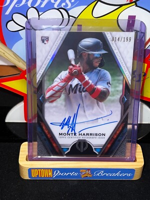 2021 Topps Tribute - MONTE HARRISON Auto #14/199 - MARLINS Autograph # ...